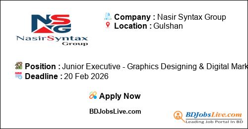 Junior Executive - Graphics Designing & Digital Marketing | Nasir ...